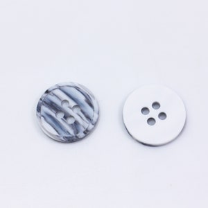 White Marble Pattern Button, White and Black Button, Stylish Button ...