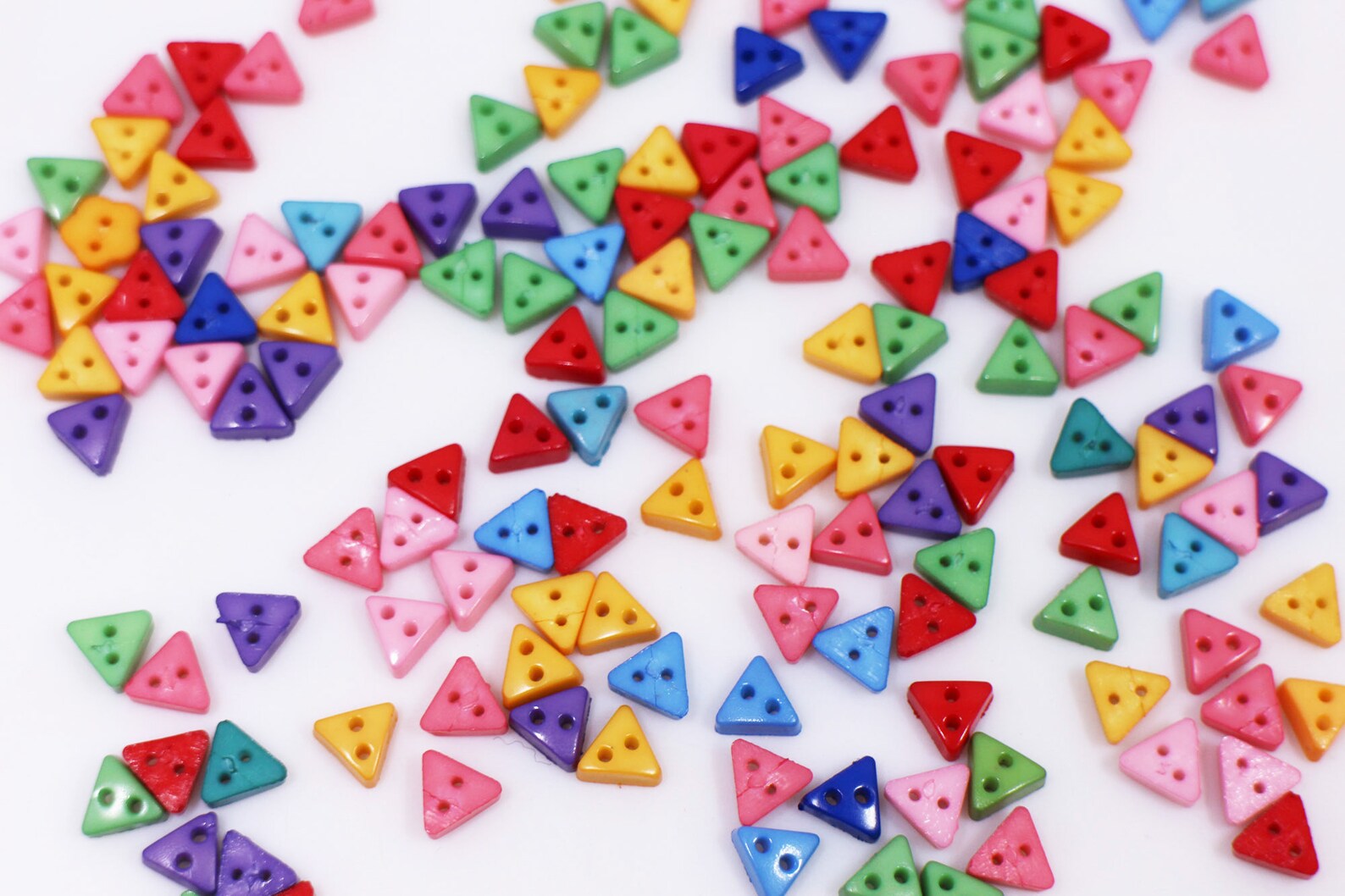 Tiny Triangle Button Mixed Color Triangle-shape Button Two | Etsy