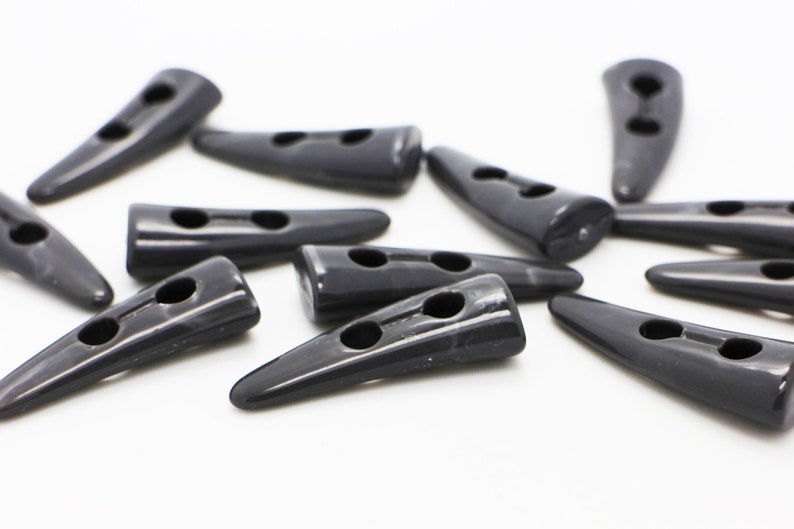 Dark Grey Toggle Button, Made of Resin, Two Holes, for Winter Trench ...