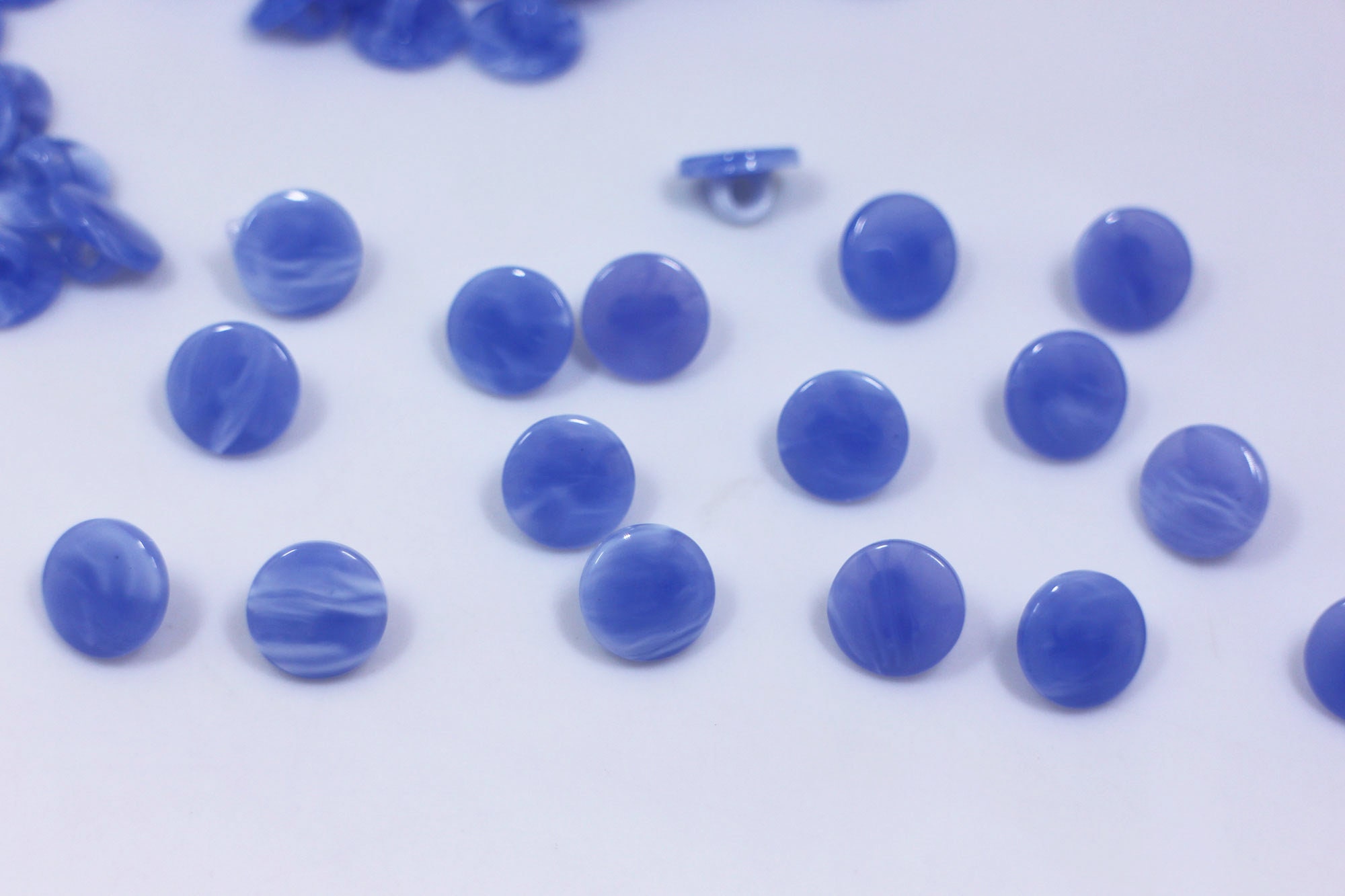 Blue Marble Pattern Shank Buttons Round Flat Shank Button | Etsy