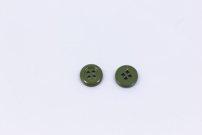 Army Green Buttons Dark Green Color Glossy Finish Four - Etsy