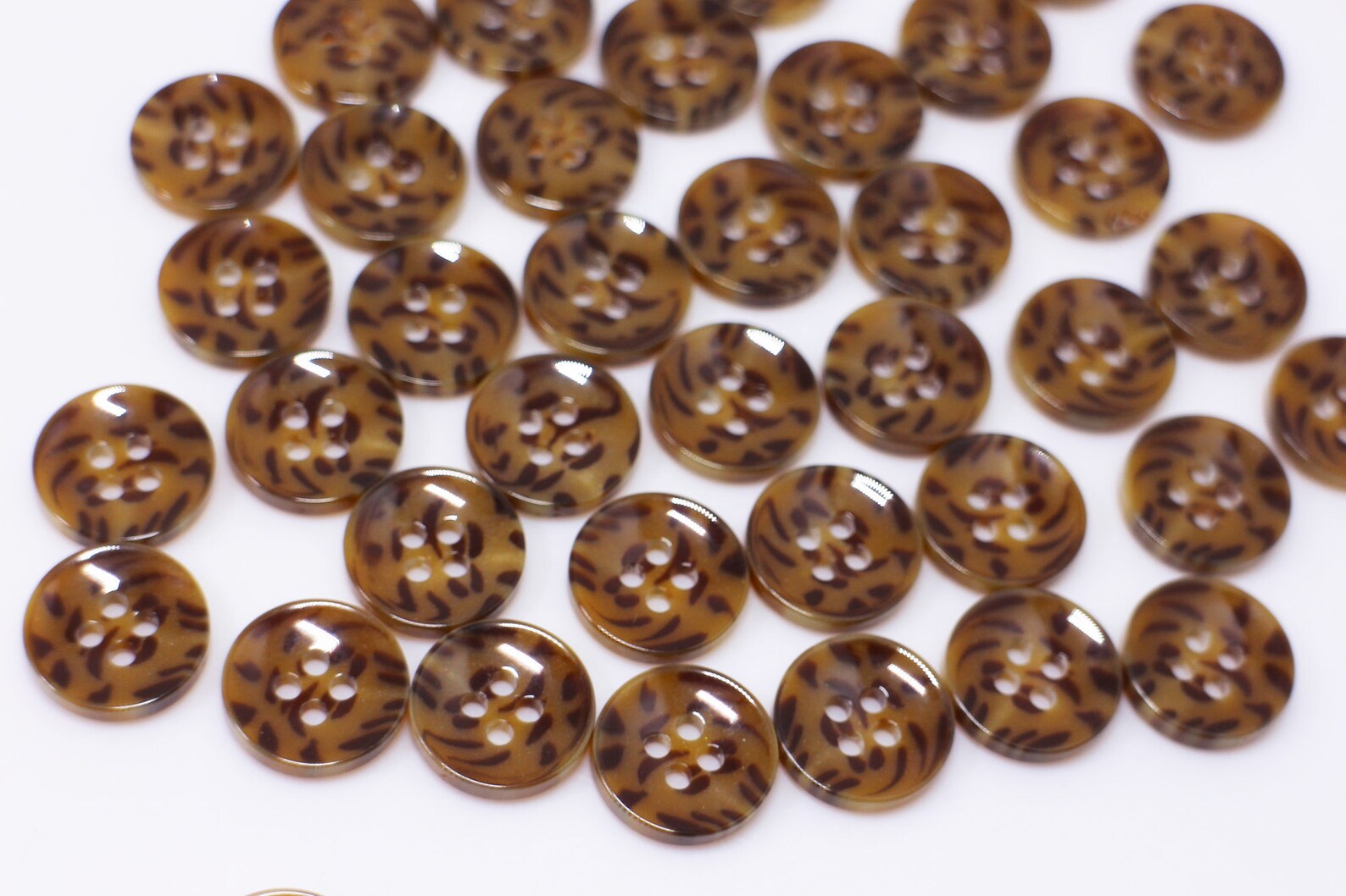 Leopard Pattern Buttons Animal Print Button Brown Buttons - Etsy