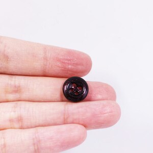 Dark Red Buttons, Small Size, Metallic Finish, Raised Edge, Made of ...