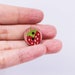 Strawberry Coconut Shell Button Pink Strawberry Button - Etsy