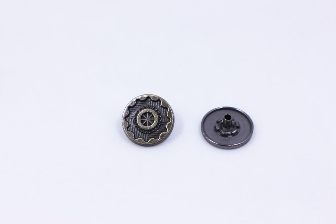 Snap Buttons, Antique Bronze Color Press Stud, Upholstery Button, Snap ...