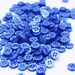 Bright Blue Shiny Button, Small Four Holes Sew on Button, Wide Edge ...