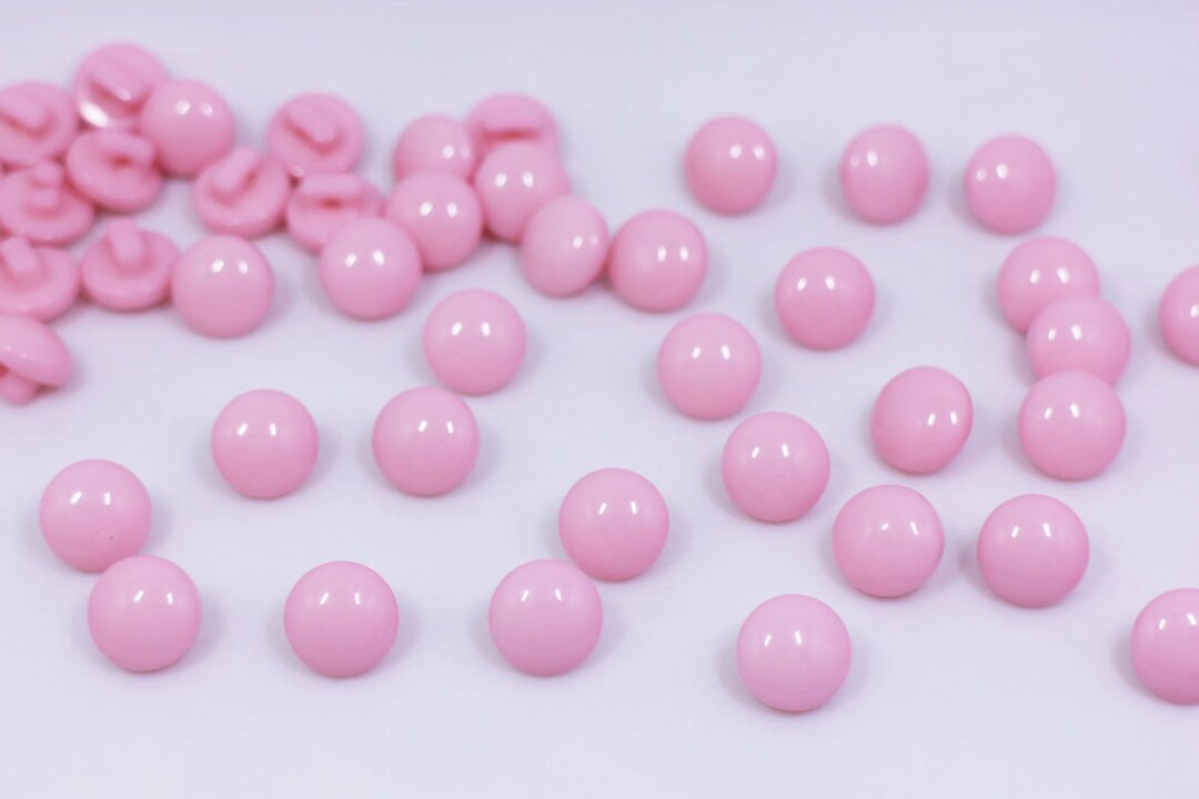 Pink Shank Button, Light Pink, Mushroom Shaped, Solid Color, for Sewing ...