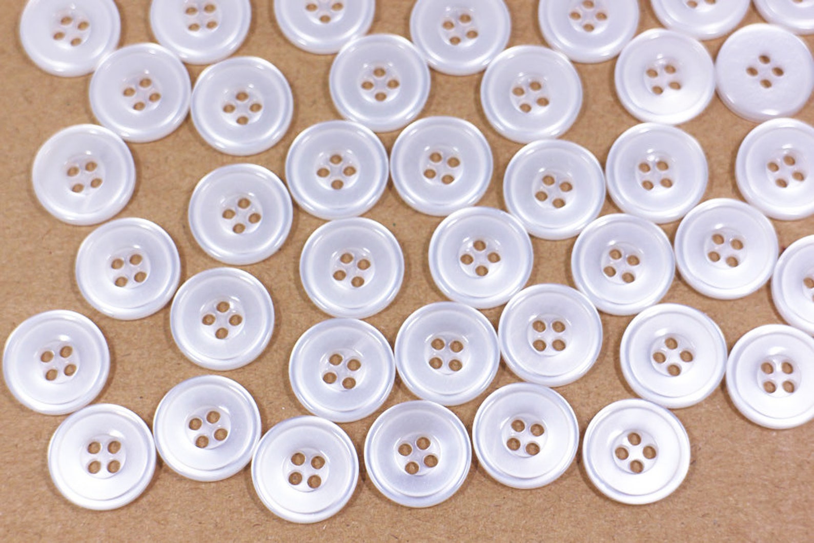 Large White Buttons Glossy White Buttons Four Holes Buttons - Etsy