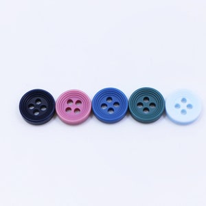 Matte Light Blue Buttons, Pastel Blue Solid Color, Four Holes, Made of ...