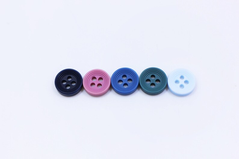 Matte Light Blue Buttons Pastel Blue Buttons Four Holes - Etsy