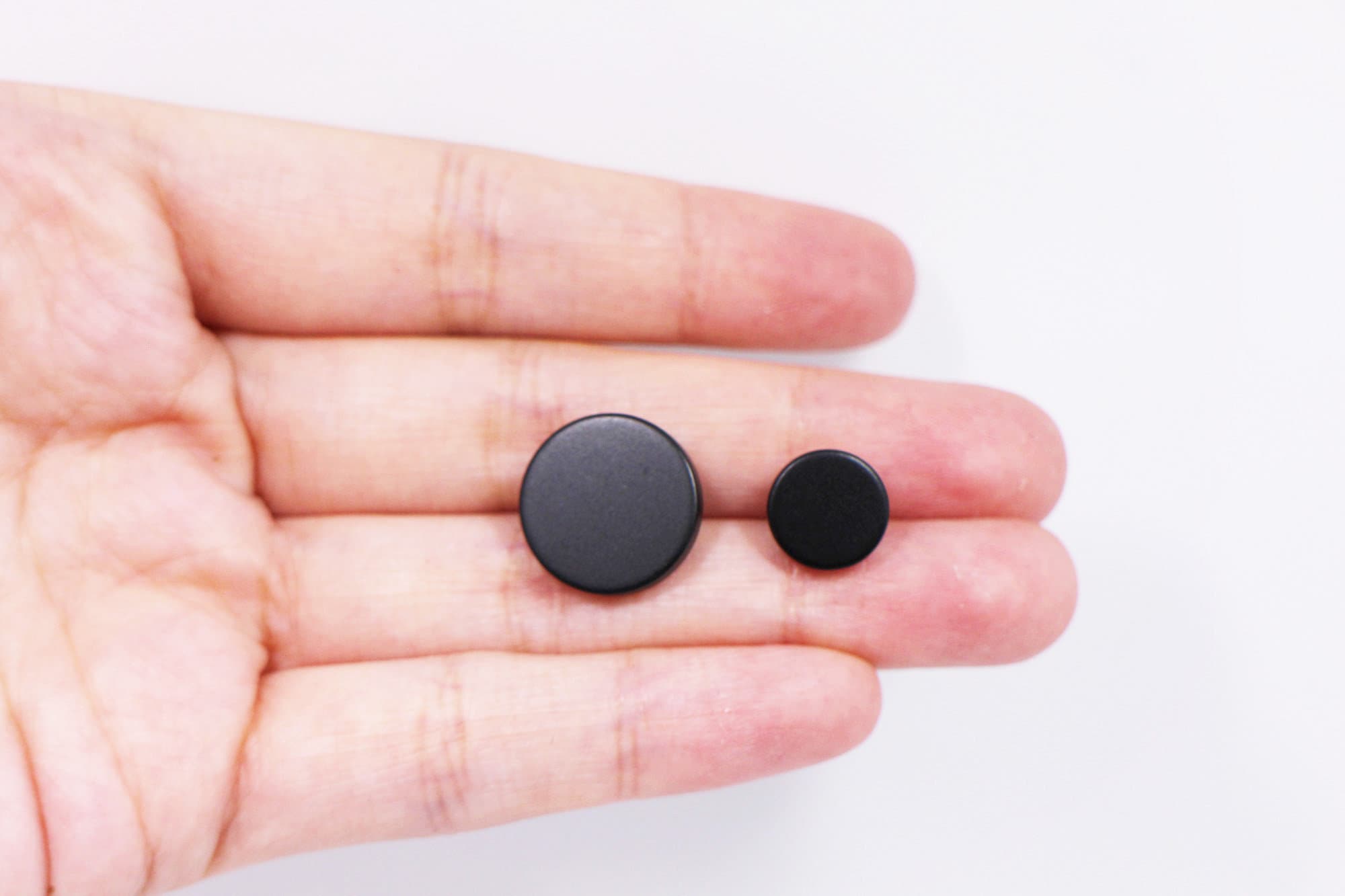 Matte Black Shank Buttons, Flat Top, No Shine, Back Hole, Round Shape ...