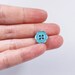 Teal Blue Flower Buttons, Floral Shaped, Light Blue Color, Four Holes ...