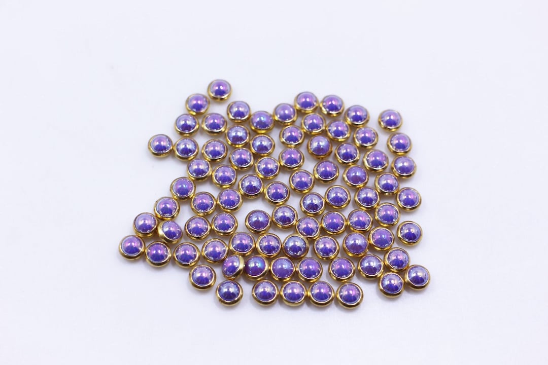 Tiny Purple Shank Button, Tunnel Shank, Mini Extra Small Size, for ...
