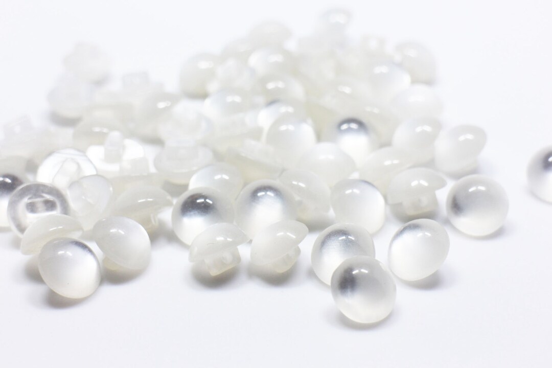 White Shank Buttons, Round Mushroom Shape, for Sewing Cardigan Wedding ...