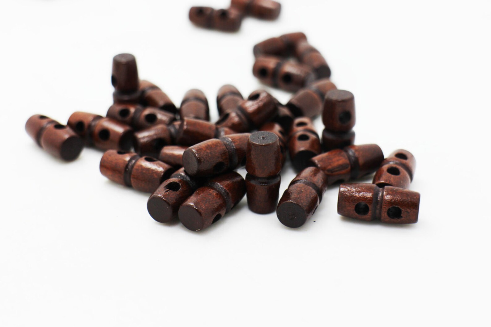 Mini Brown Wooden Toggle Button, Tiny Toggles, Small Toggles, Children ...