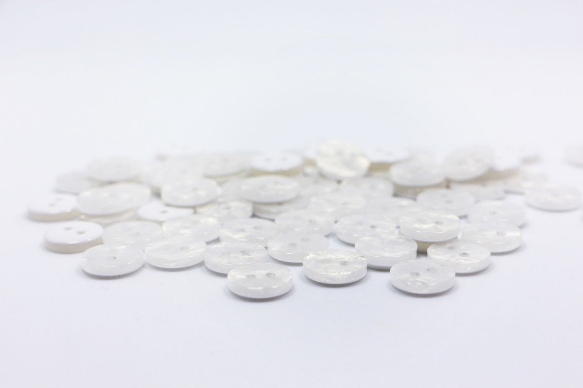 Pearl White Shiny Button Shell Looking Resin Button Shirt - Etsy