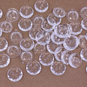Clear Acrylic Buttons, Transparent, Two Holes, for Sewing Wedding Dress ...