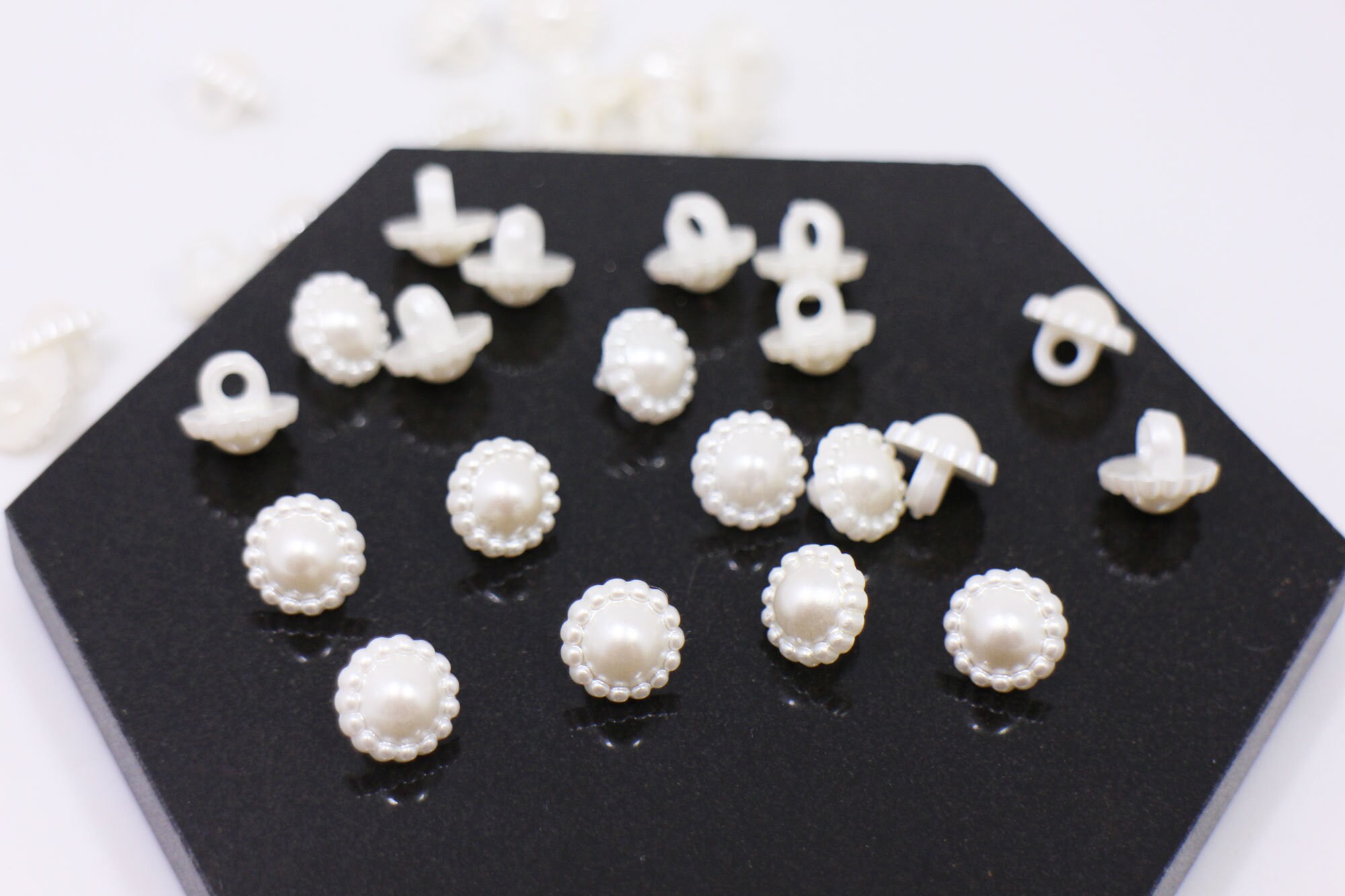 Pearl White Shank Buttons Flower Shaped Shanks Small Shanks | Etsy