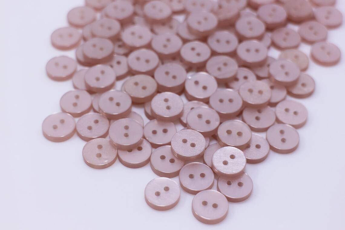 Pale Pink Button Shiny Pink Button Extra Small Light Pink - Etsy