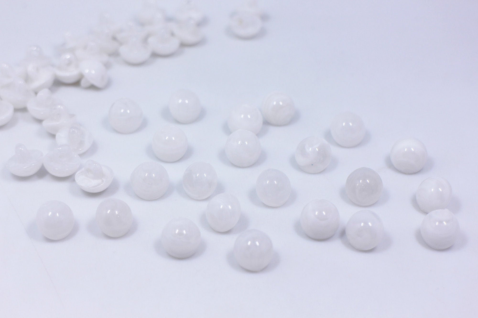White Marble Pattern Shank Buttons Half Ball Shaped Shank - Etsy UK