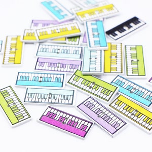 Electric Piano Wooden Button, Digital Piano Wood Buttons, Mixed Colors ...