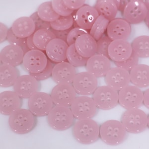 Pastel Pink Button, Light Pink Color, Bowl Shape, Four Holes, Candy ...