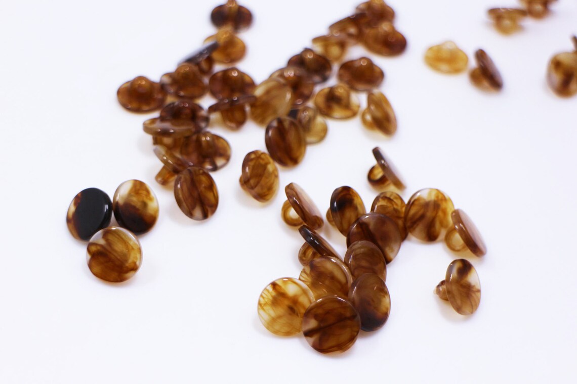 Brown Marble Pattern Shank Buttons Round Flat Shank Button - Etsy