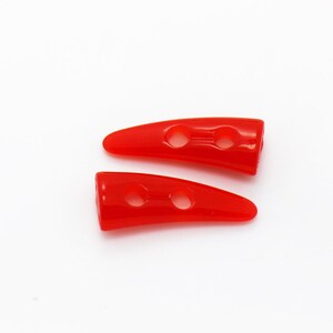 Red Toggle Button, Bright Red Color, Two Holes, for Sewing Winter ...