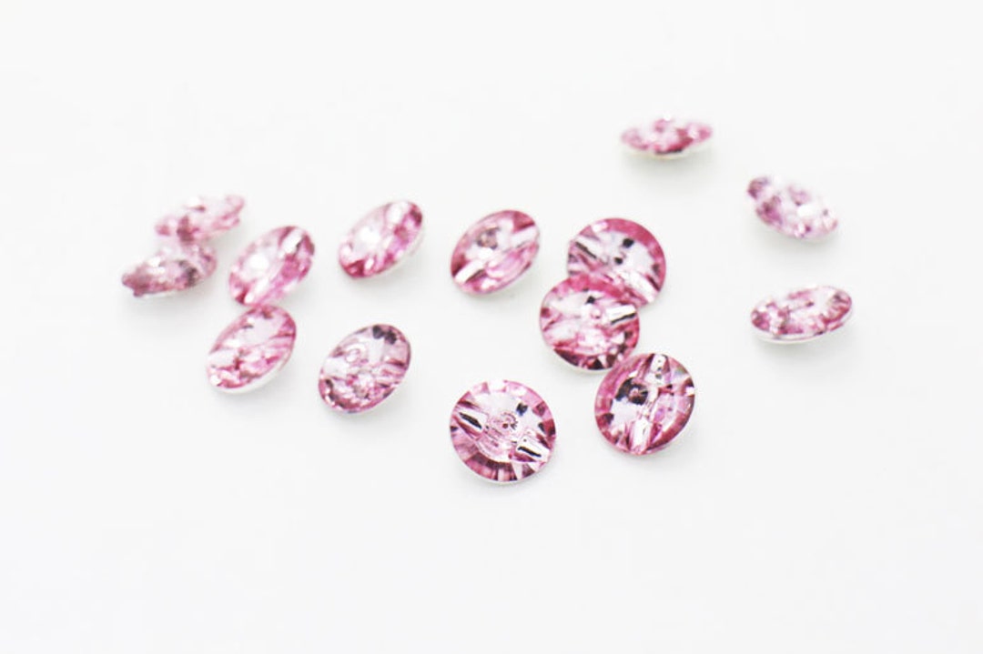 Light Pink Acrylic Shank Buttons, Tunnel Shank, Elegant Shiny Classy ...