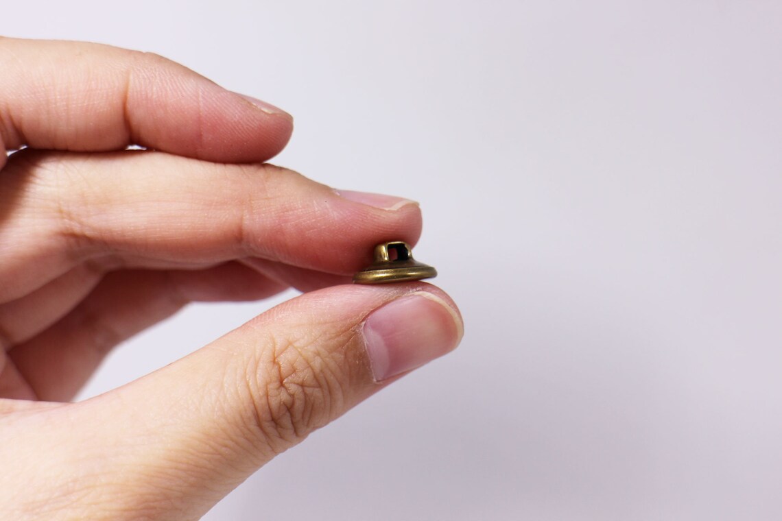 Bronze Color Metal Shank Buttons Antique Bronze Button Flat | Etsy