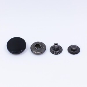 Black Metal Snap Buttons, Curve Top, Upholstery Supplies, Model 633 ...