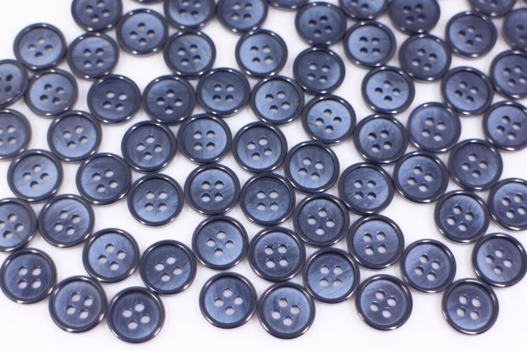 Dark Blue Buttons, Grayish Blue Ombre Color, for Men Suit Shirt Sewing ...