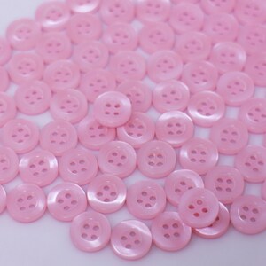 Light Pink Buttons, Pastel Pink Color, Raised Wide Edge, Four Holes ...