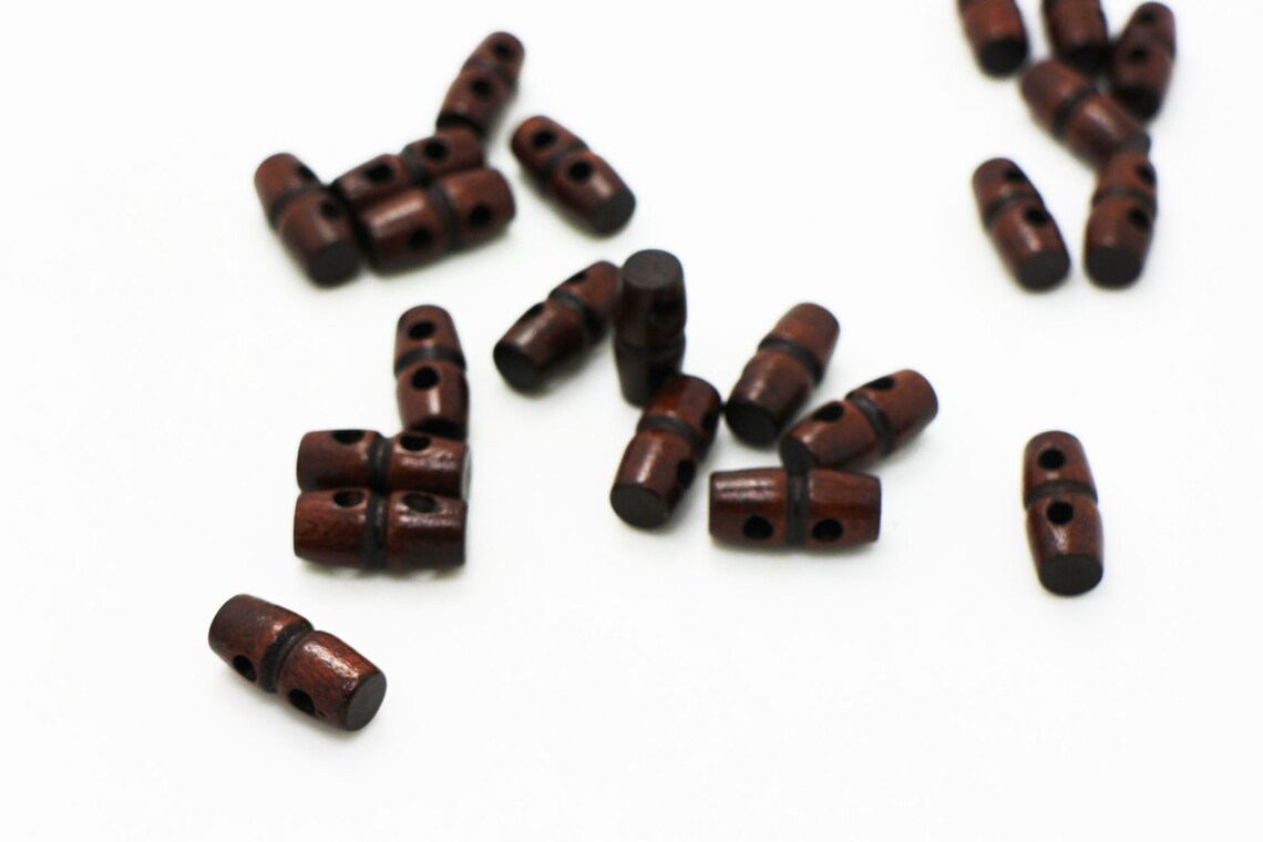 Mini Brown Wooden Toggle Button, Tiny Toggles, Small Toggles, Children ...