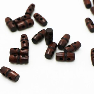 Mini Brown Wooden Toggle Button, Tiny Toggles, Small Toggles, Children ...