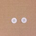 Frosted White Buttons, Wide Edge, for Sewing Blouse Shirt Pajamas, Four ...