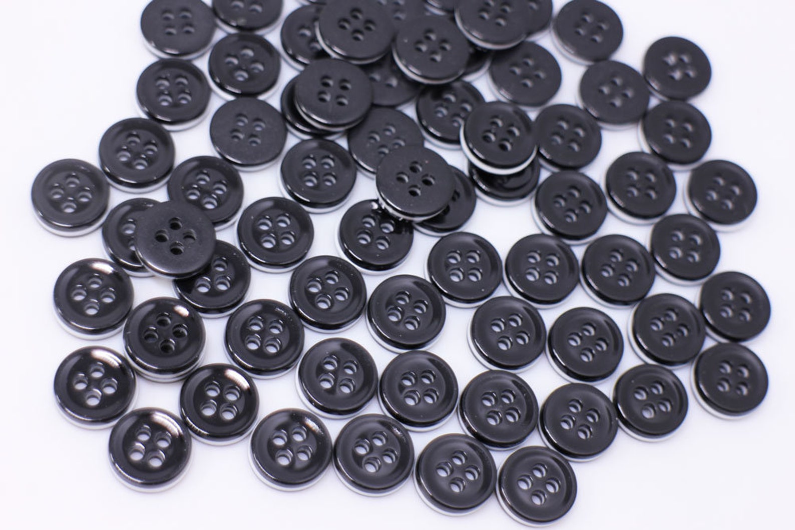 Black Button Small Black Buttons Layered Buttons Blouse - Etsy