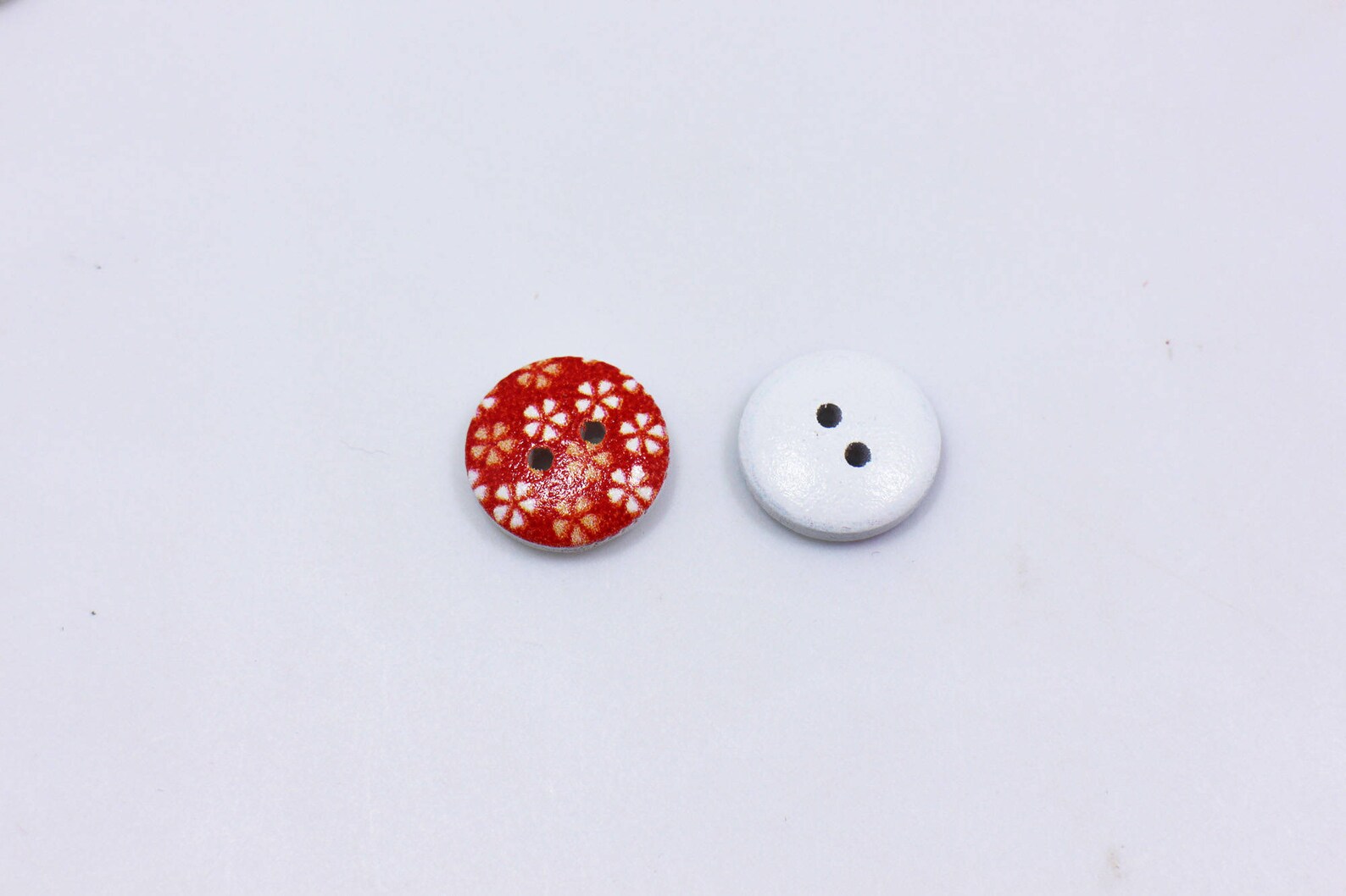 Sakura Wooden Buttons, Japanese Flower Print, Small Size, Round Shaped ...