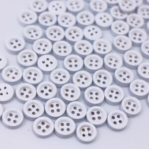 Tiny White Wooden Button, Small Natural Wood Buttons, Four Holes Sewing ...
