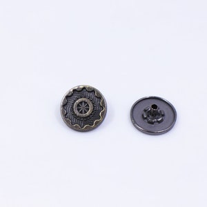 Snap Buttons, Antique Bronze Color Press Stud, Upholstery Button, Snap ...