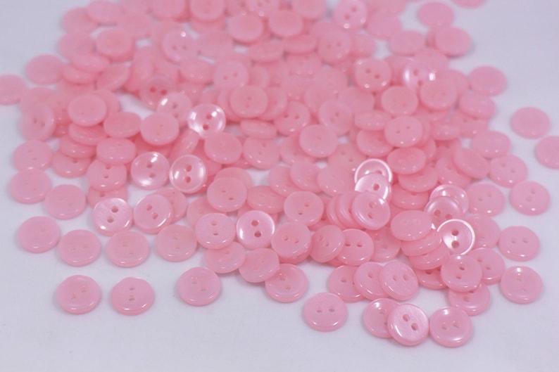 Extra Small Pastel Pink Button Shiny Tiny Light Pink Button - Etsy