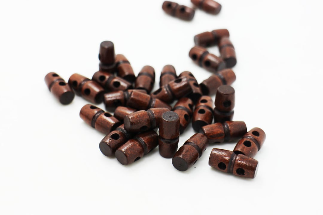 Mini Brown Wooden Toggle Button, Tiny Toggles, Small Toggles, Children ...