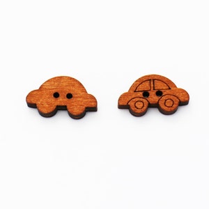 Toy Car Wooden Button, Children Button, Baby Button, Cartoon Wood ...