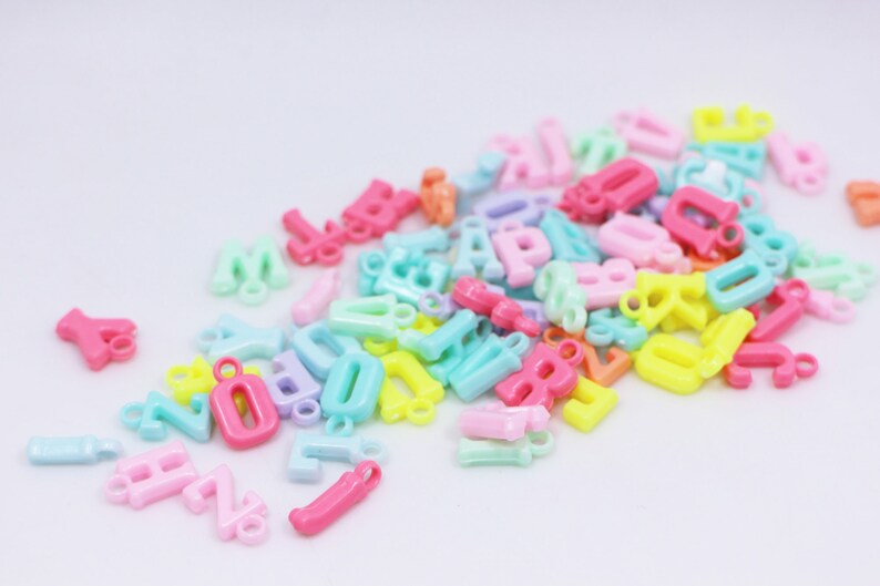 Pastel Alphabet Bead Colorful A-Z English Letter Bead - Etsy