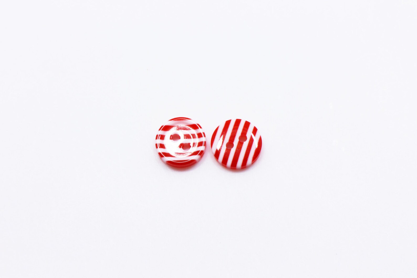 Red and White Striped Button, Lined Pattern, for Sewing Blouse Shirt ...
