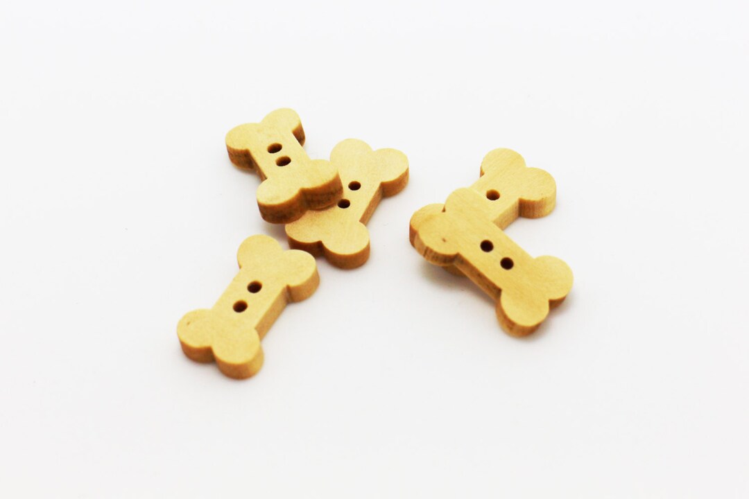 Bone Wood Button 12mm 0.47inch Bone Shaped Wooden - Etsy