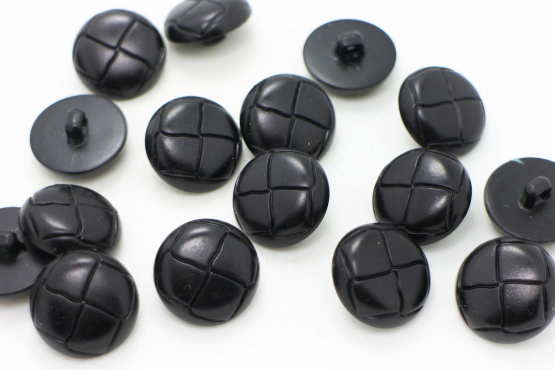 Vintage Style Black Shank Buttons, for Sewing Coat Jacket Blazer ...