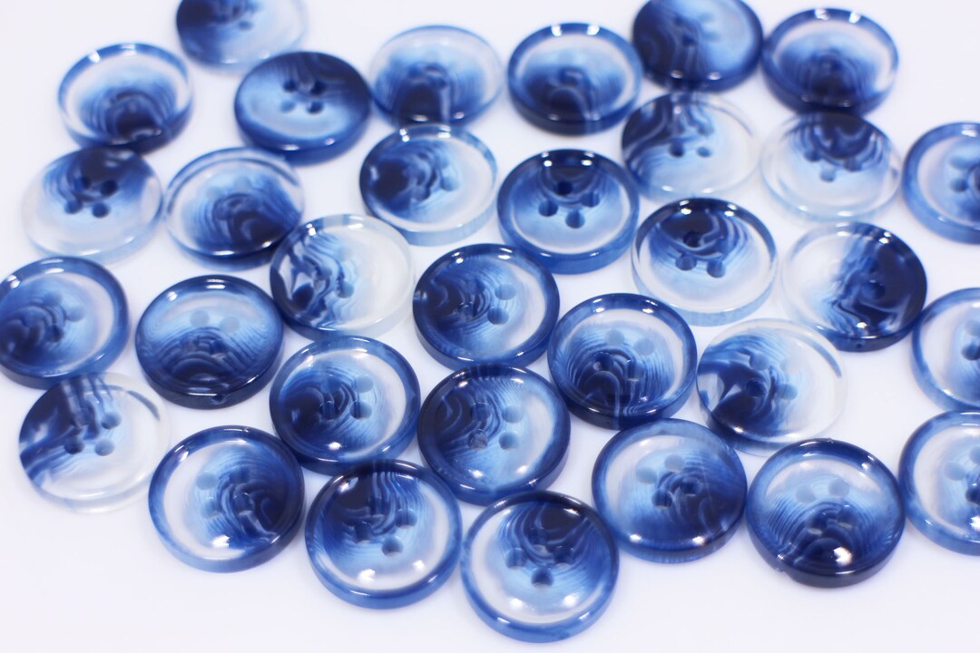 Blue and Clear Buttons, Marble Pattern , for Businese Suit Jacket ...