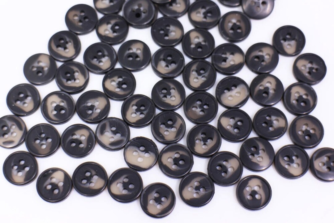 Black Marble Pattern Button, Matte Color, Small Size, for Sewing Men ...