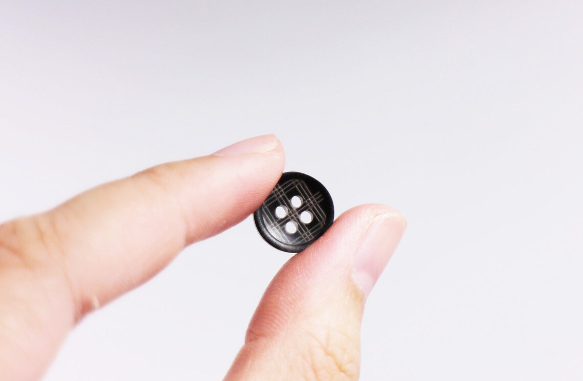 Black Check Buttons Semi-transparent Buttons Pattern - Etsy